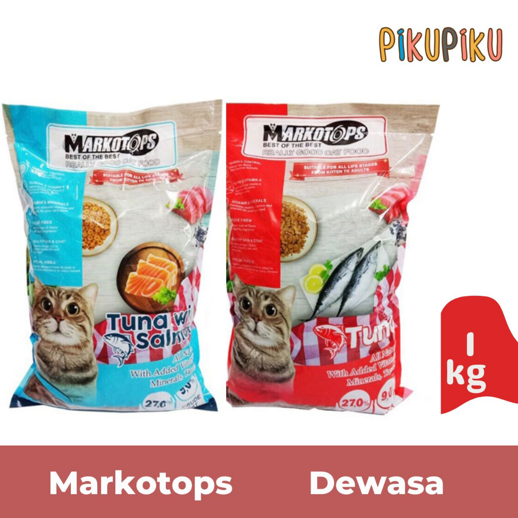 Jual Markotops Adult 1 kg - Makanan Kucing Dewasa Kering Rasa Tuna dan ...