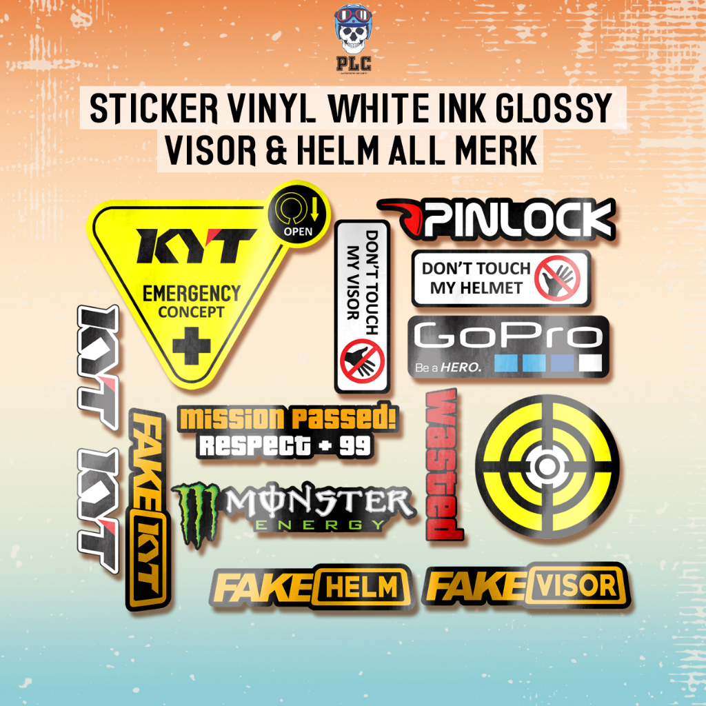 Jual STIKER VISOR STICKER VISOR HELM TRANSPARAN UV KYT ALL MERK TYPE ...