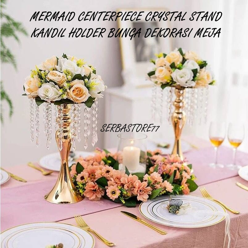 Jual Mermaid Crystal Ferris Flower Standing (TANPA BUNGA) / Holder ...