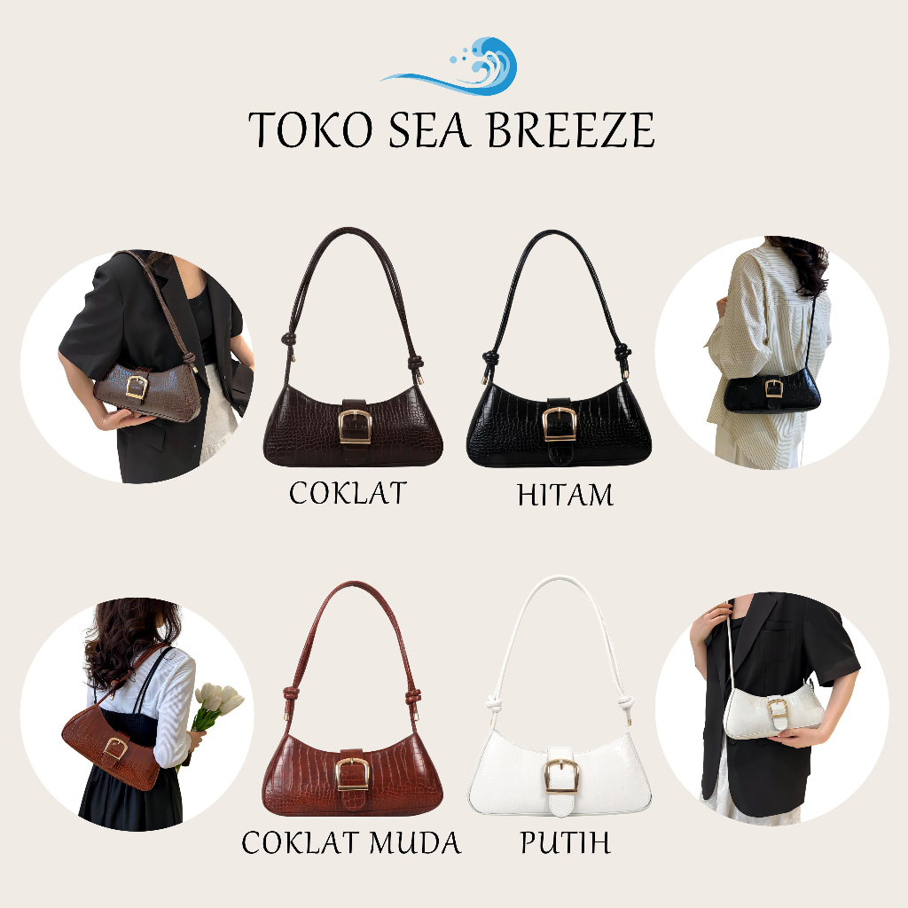 Jual Ready(Beli 2 dapat 1 tas gratis) COD Tas Bahu Impor Wanita Tas ...