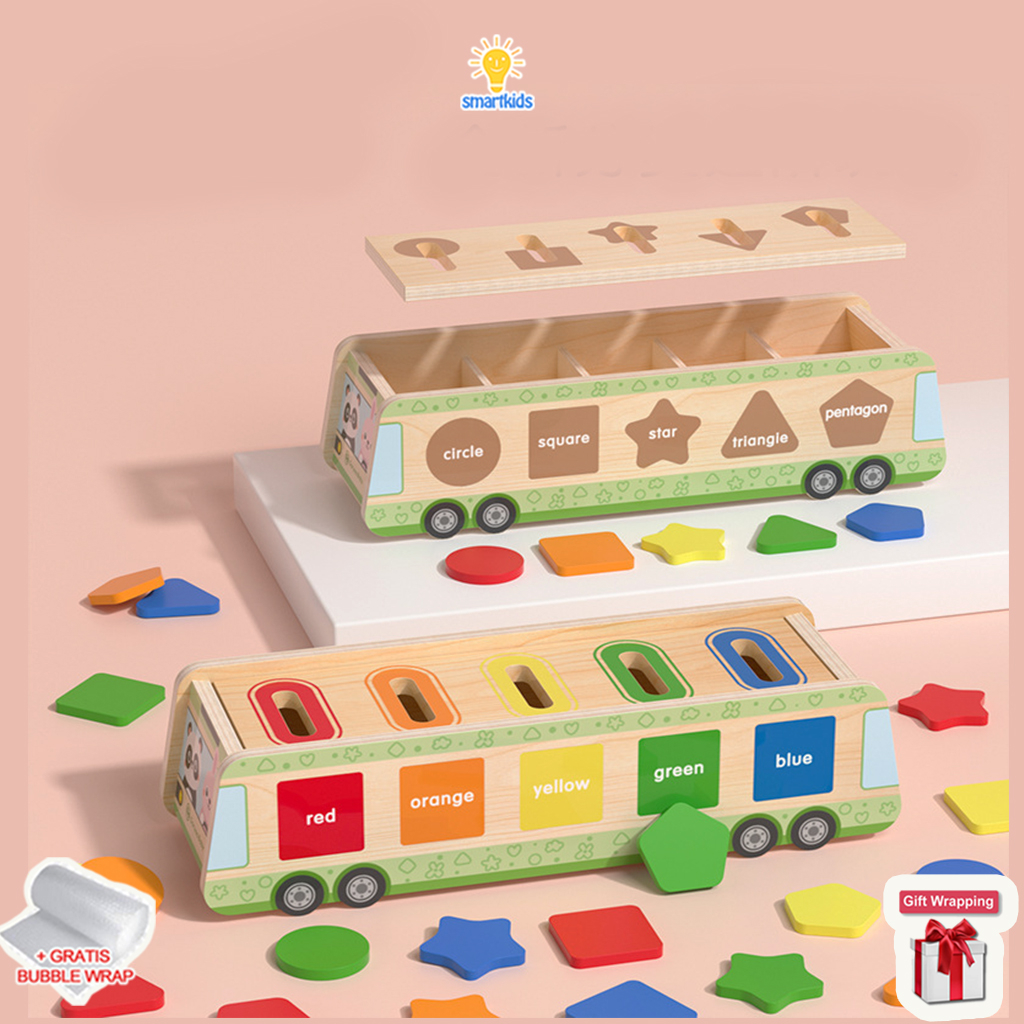 Jual Mainan Mengenal Mencocokan Bentuk Warna Gambar / Shape Sorting ...