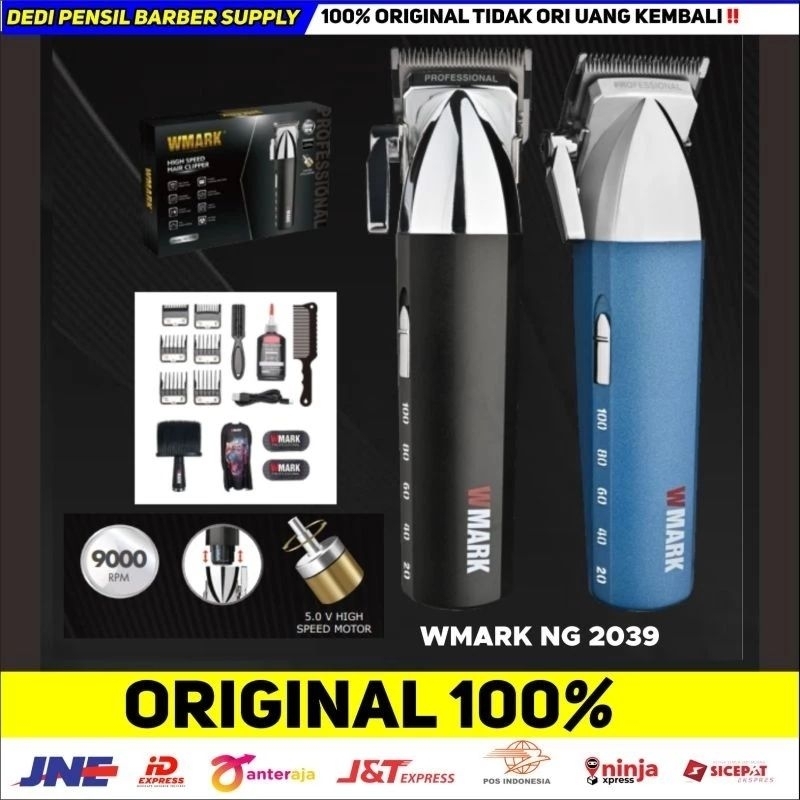 Jual Wmark NG-2039 RPM 9000 Taper Hair Clipper Original Alat Cukur Elektrik Mesin Cukur Cas ...