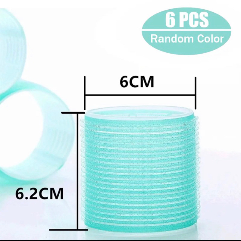 Jual 6PCS!! ROLL RAMBUT TEMPEL / ROLL HAIR CURLER | Shopee Indonesia