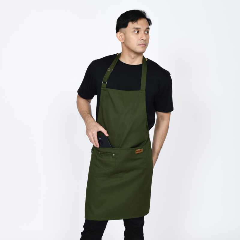 Jual celemek apron barista koki dapur premium | Shopee Indonesia