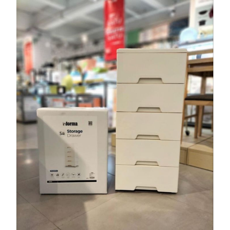 Jual Drawer 5 susun informa/lemari ivy informa/lemari putih informa ...