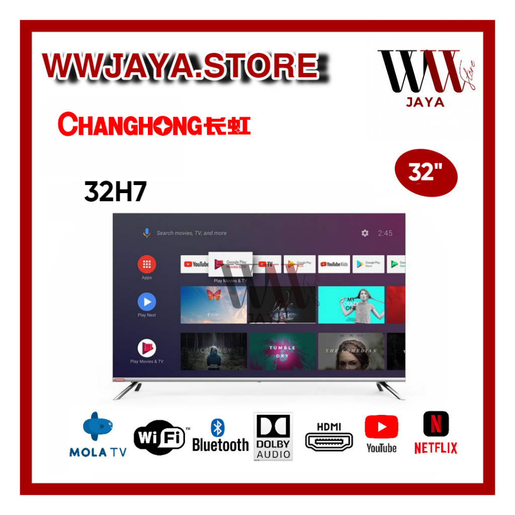 Jual TV LED Changhong 32H7 LED Changhong 32 Inch Android TV | Shopee Indonesia
