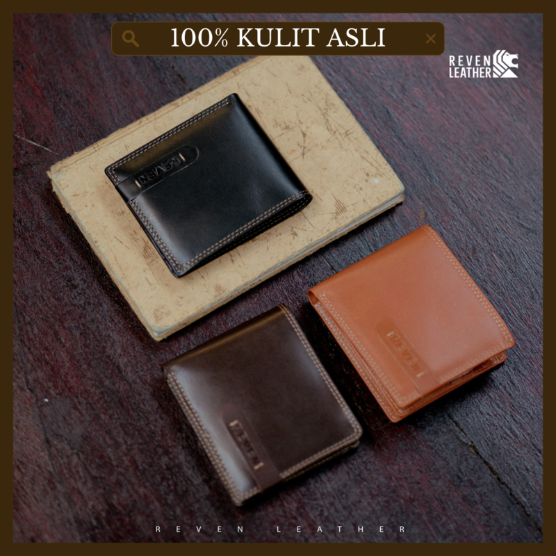 Jual Dompet Pria Pendek, Lipat dengan Kulit Premium Asli REVEN PREMIUM ...