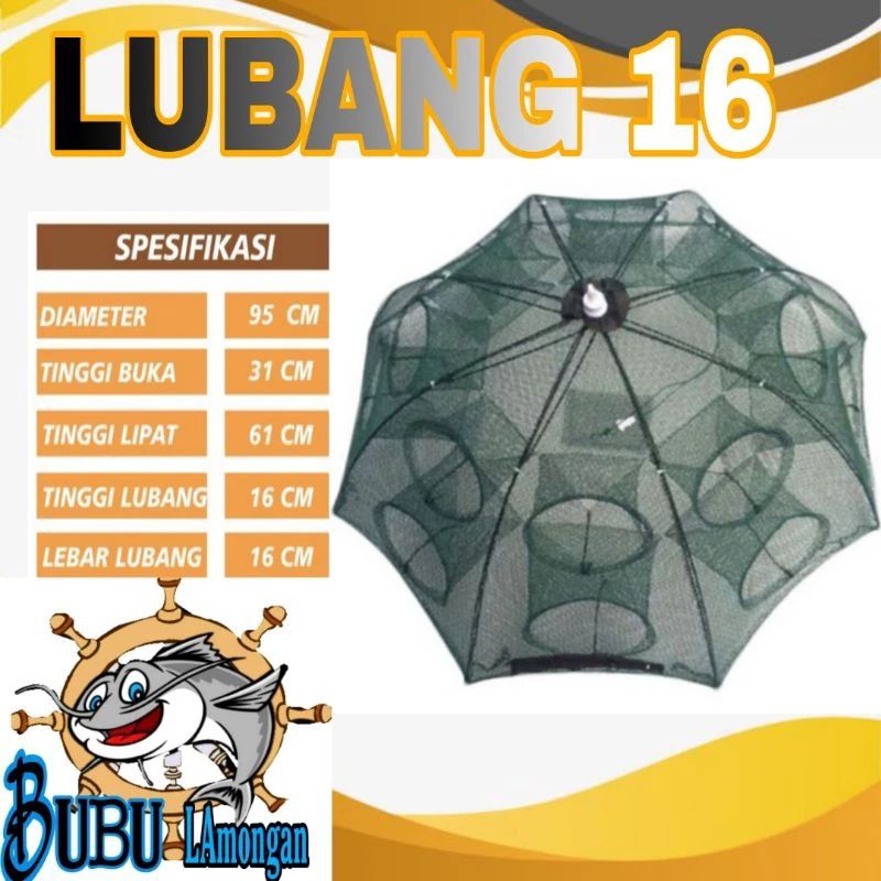 Jual bubu payung lubang 16/bubu jaring/perangkap ikan/perangkap udang ...