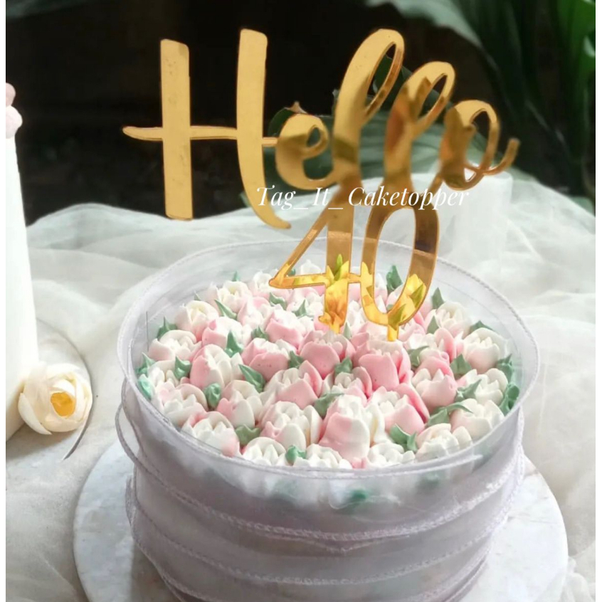 Jual CUSTOM Cake Topper Hello Number Hiasan Tusukan Nama Ganti Helo ...
