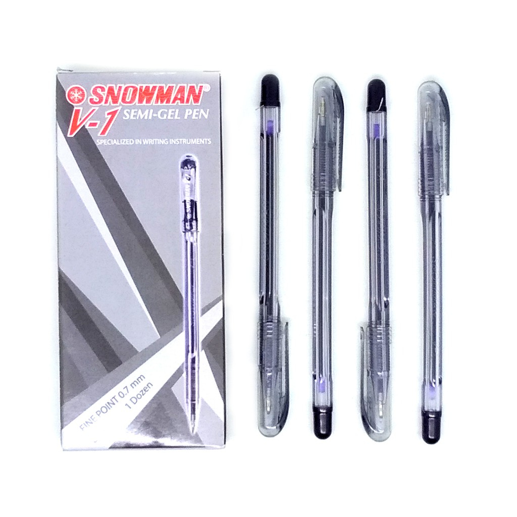 Jual BOLPEN / PEN / PULPEN / BOLPOINT SNOWMAN V-1 V1 0.7MM ISI 12PCS ...