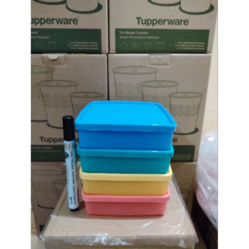 Jual Kotak makan Tupperware ukuran 360ml, harga satuan, warna random ...