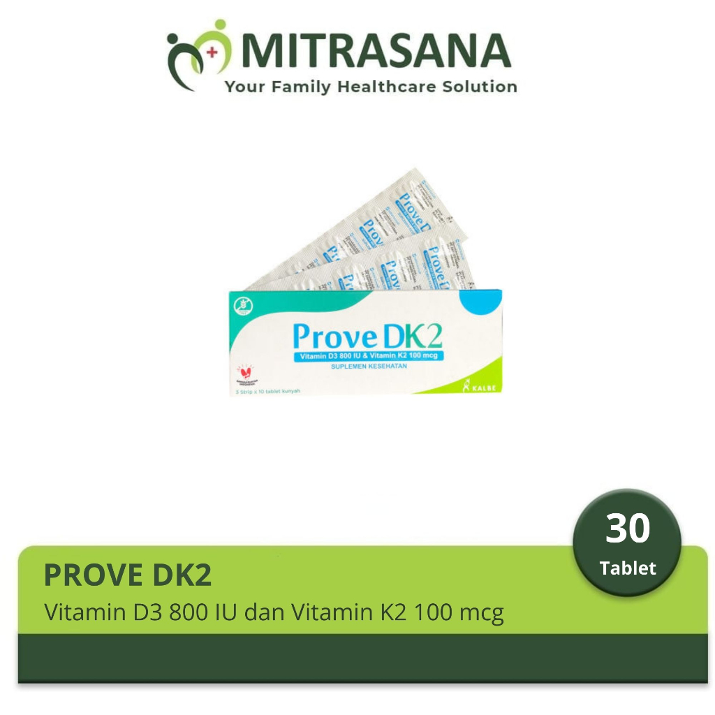 Jual Prove DK2 30 Tablet - Vitamin D3 800 IU & K2 100 mcg | Shopee Indonesia