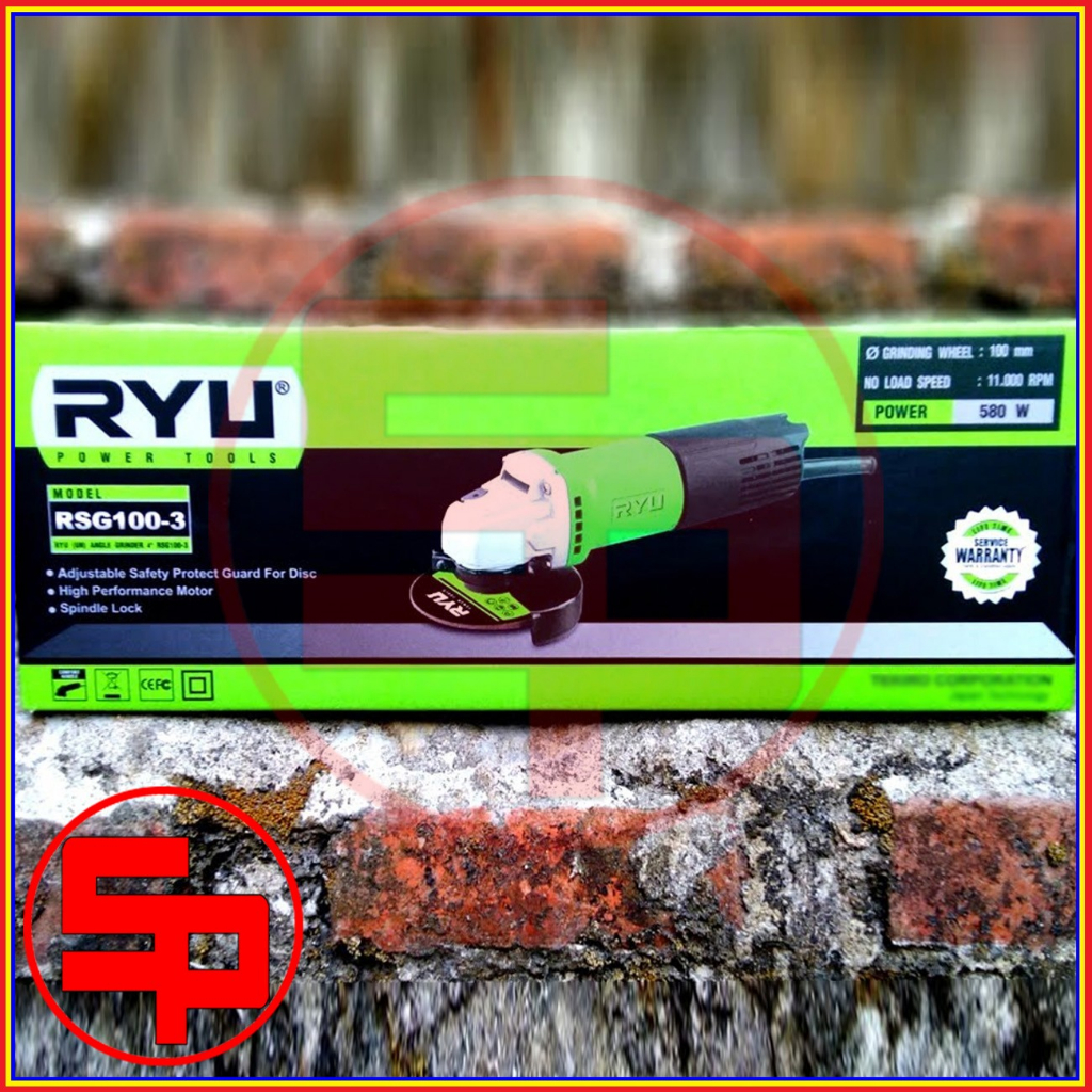 Jual RSG100-3 RYU Mesin Gerinda 4" Angle Grinder 100mm Alat Potong ...