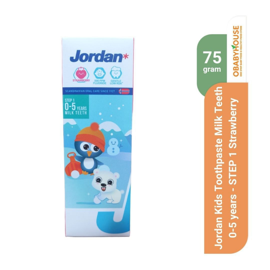 Jual Jordan Kids Toothpaste Milk Teeth 0-5 years 75 gr - STEP 1 ...