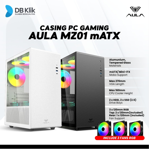 Jual Casing PC Gaming Aula MZ01 mATX - Aula MZ 01 Gaming Case | Shopee ...
