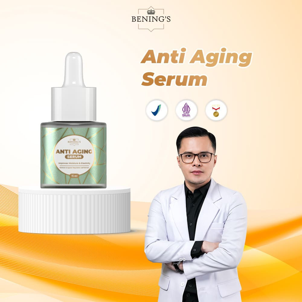 Jual BENING'S ANTI AGING SERUM Kerutan Wajah Extract Niacinamide Kering ...