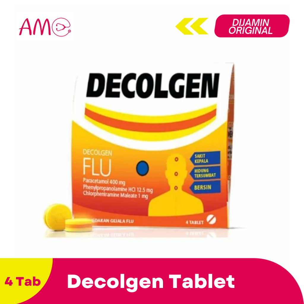 Jual Decolgen 4 Tablet / obat flu / meredakan pilek, hidung tersumbat ...