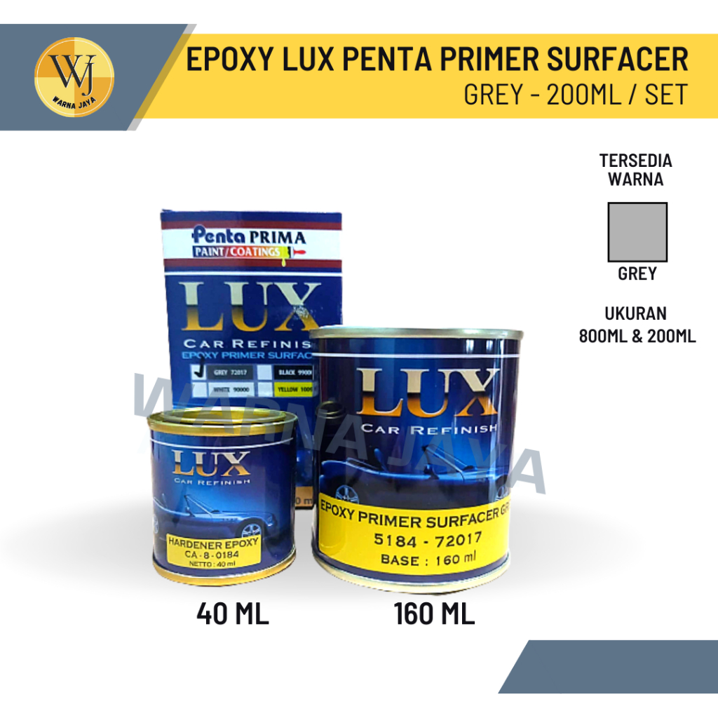Jual Epoxy Lux Primer Surfacer Abu Abu 200 ML / Cat Lapis Dasar / Epoxy Lux Primer Grey 200ML ...