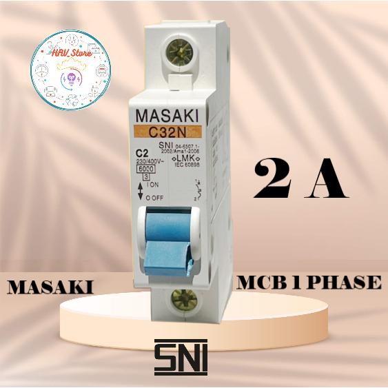 Jual MCB New Masaki, MASAKI TERMIS/MCB 2A/C2 4A/C4 6A/C6 10A/C10 16A/C16 | Shopee Indonesia