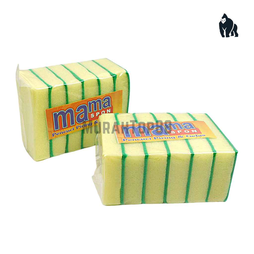 Jual [ISI 6 PCS] Spons Busa Cuci Piring Besar MAMA / Sponge 2 Sisi ...