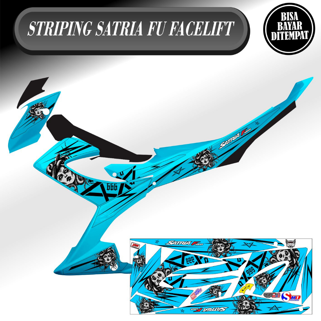 Jual STRIPING VARIASI SATRIA FU FACELIFT STICKER MEDUSA | Shopee Indonesia