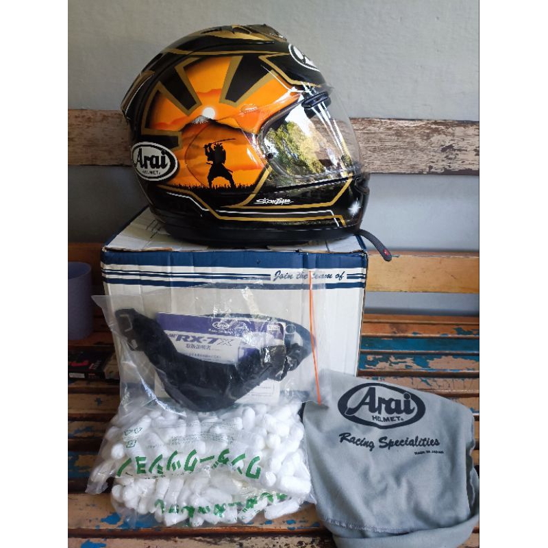 Jual ARAI RX7X Pedrosa samurai gold SNELL 2020D SNI | Shopee Indonesia