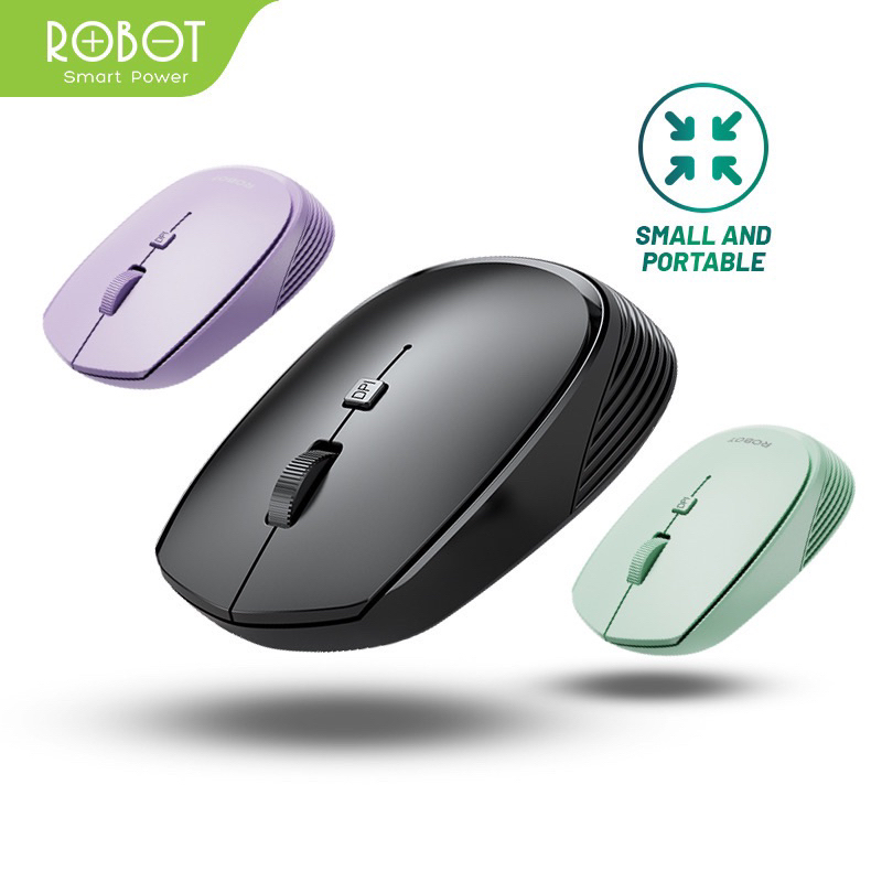 Jual ROBOT Mouse Wireless M205 2.4G 1600DPI Receiver USB untuk PC ...