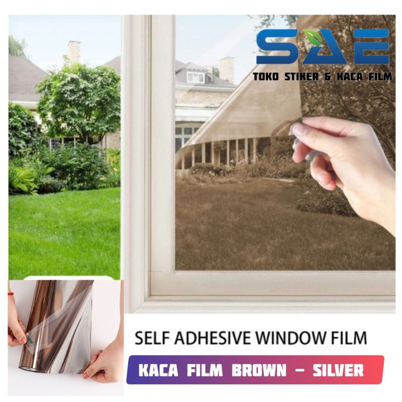 Jual KACA FILM ONE WAY BROWN COKLAT SILVER 150CM X 100CM | Shopee Indonesia