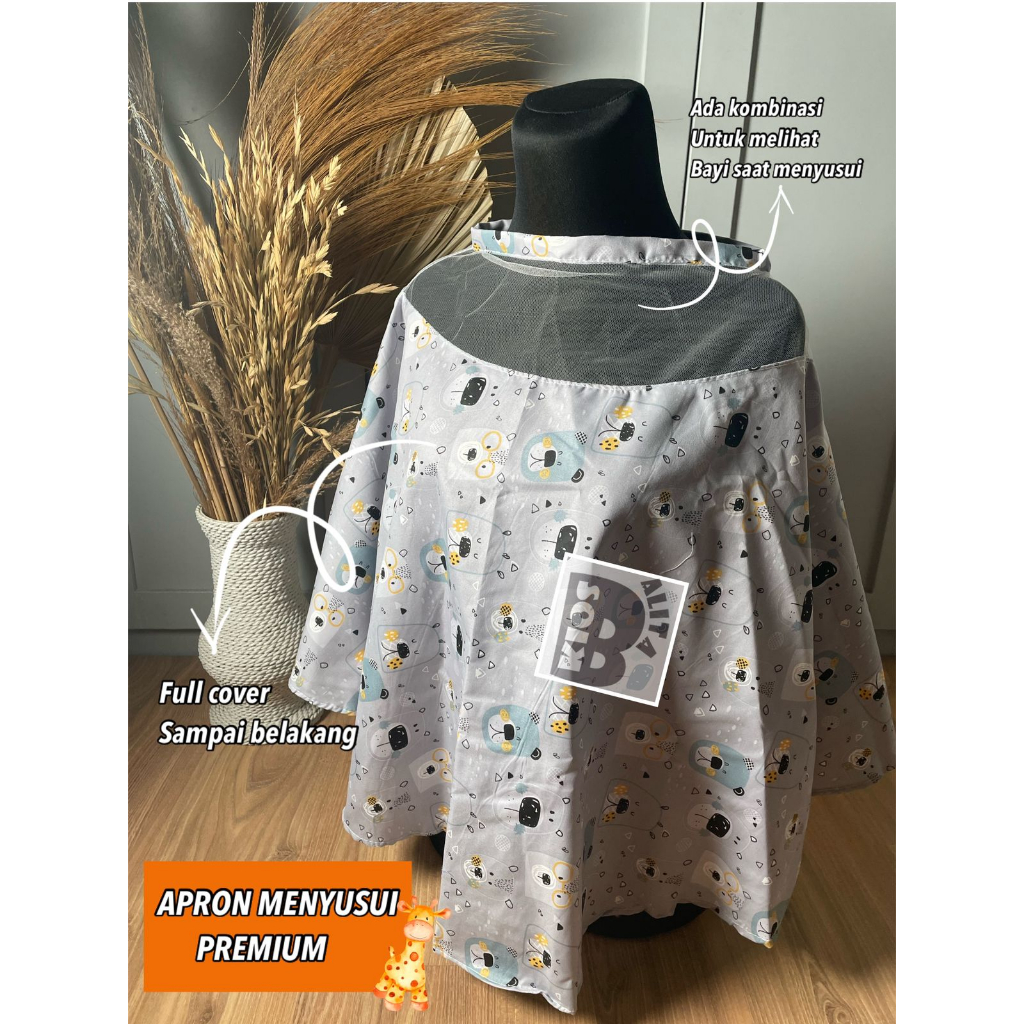 Jual PREMIUM APRON IBU MENYUSUI ASI BAYI FULL COVER BAHAN LEMBUT ...