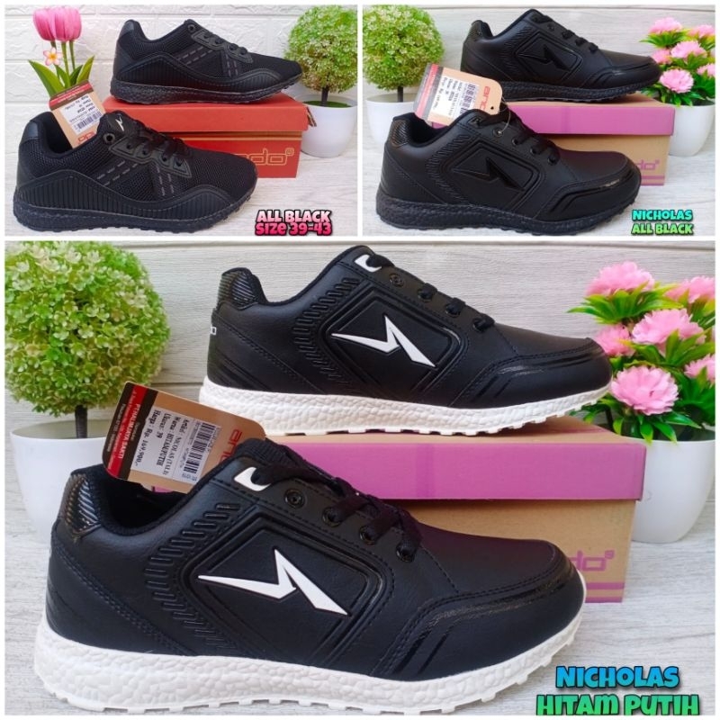Jual SEPATU SEKOLAH ANAK SMP SMA SIZE 35-43- SEPATU SEKOLAH FULL HITAM ...