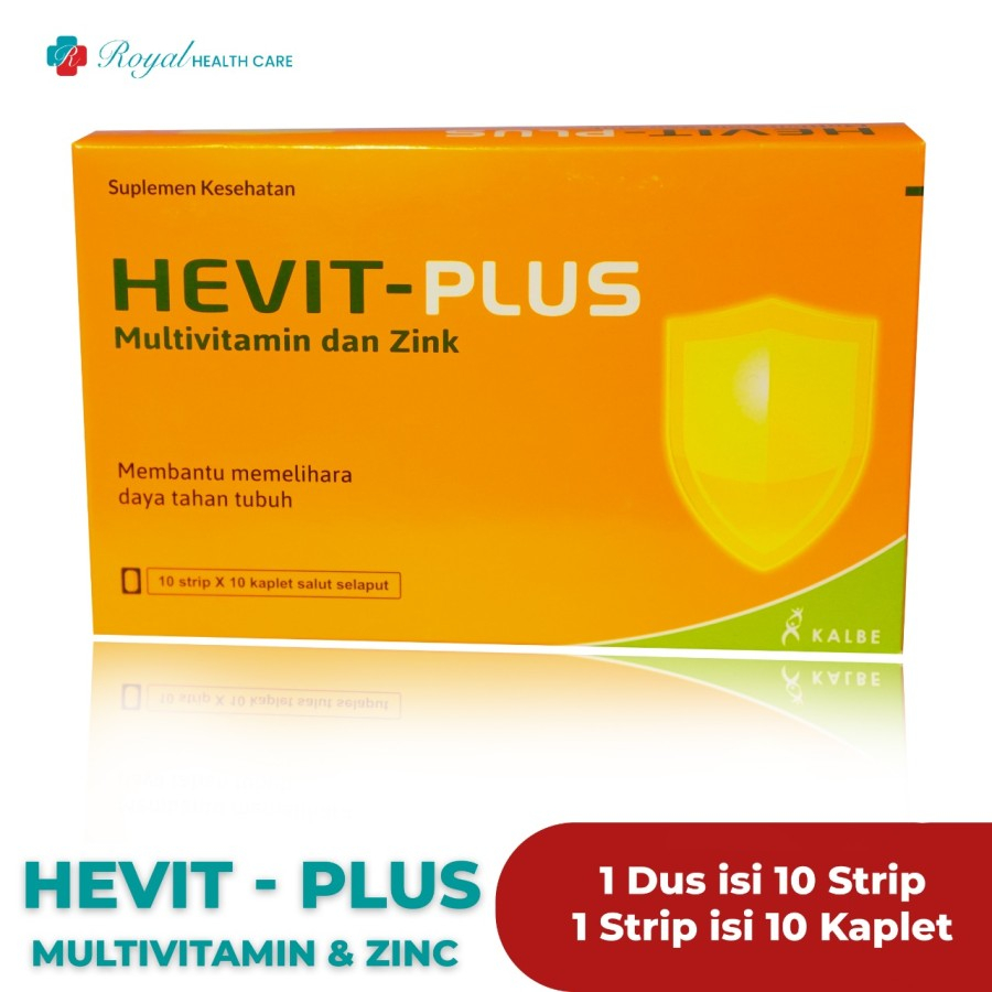 Jual HEVIT PLUS BOX 100 KAPLET Multivitamin dan Mineral Untuk Daya ...