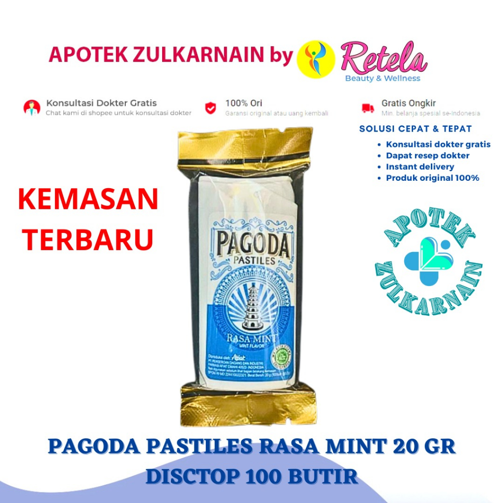 Jual PAGODA PASTILLES RASA MINT 20G | Shopee Indonesia