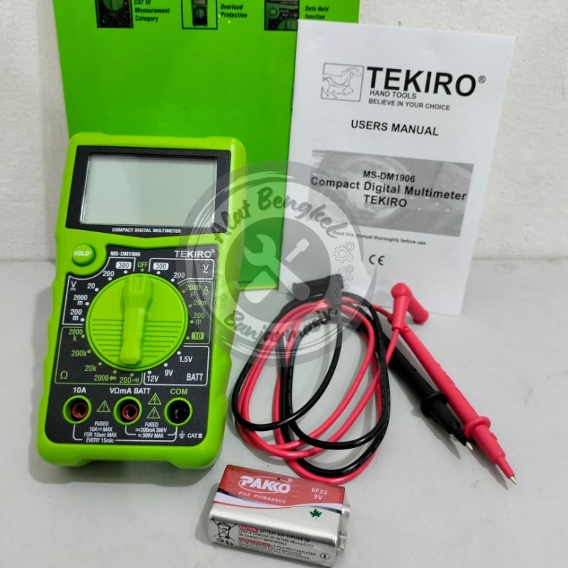 Jual MULTI TESTER DIGITAL "TEKIRO" 1906 200V/300V COMPACT ||COMPACT ...