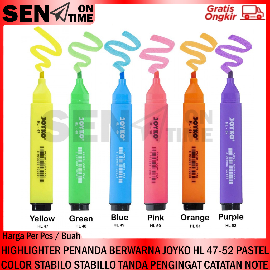 Jual STABILO WARNA PENANDA BERWARNA HIGHLIGHTER HL49 JOYKO WARNA BIRU PASTEL COLOR STABILLO ...
