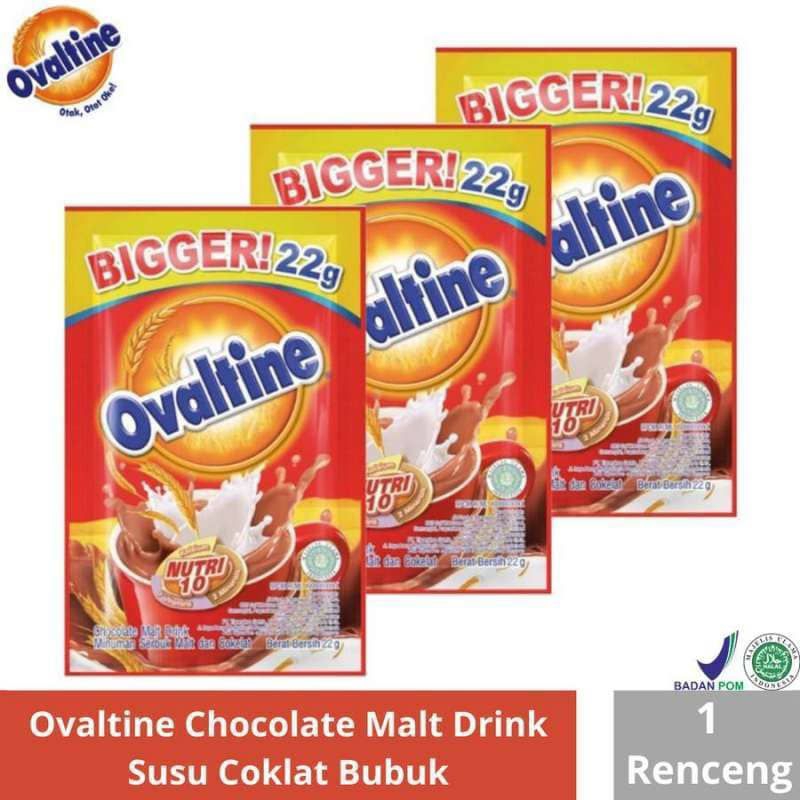 Jual Ovaltine Choco Malt Bigger 22gr 1 renteng (10+1 sachet) | Shopee ...