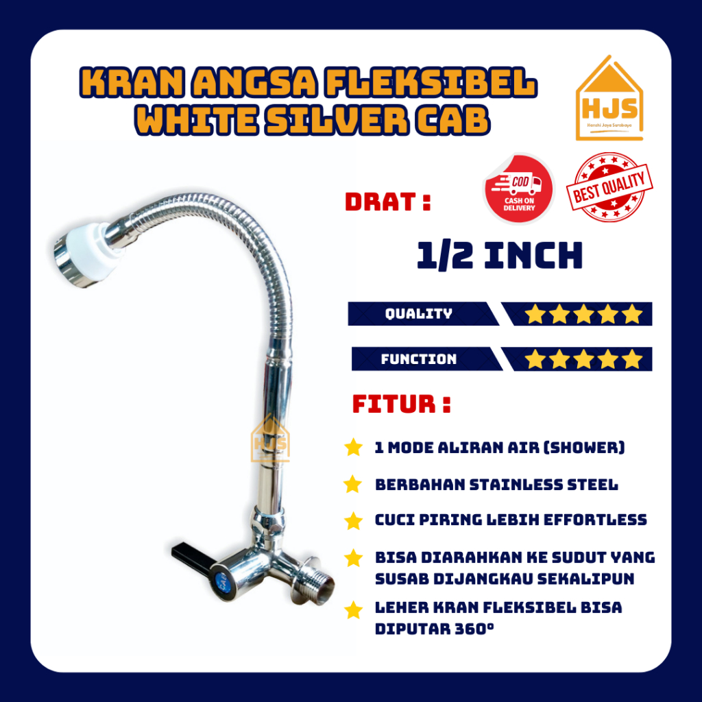 Jual [CAB] Kran Angsa Wastafel I Kran Sink Dapur | Keran cuci piring ...