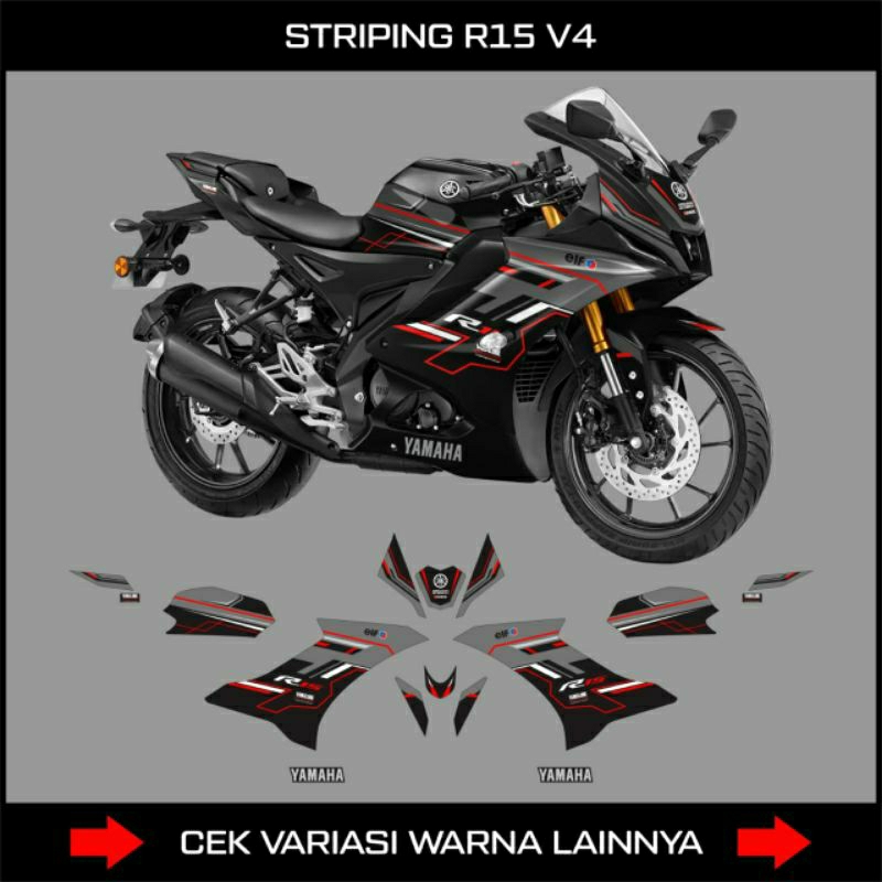 Jual Striping motor r15 v4 / stiker decal yamaha yzf r15 v4 / sticker ...