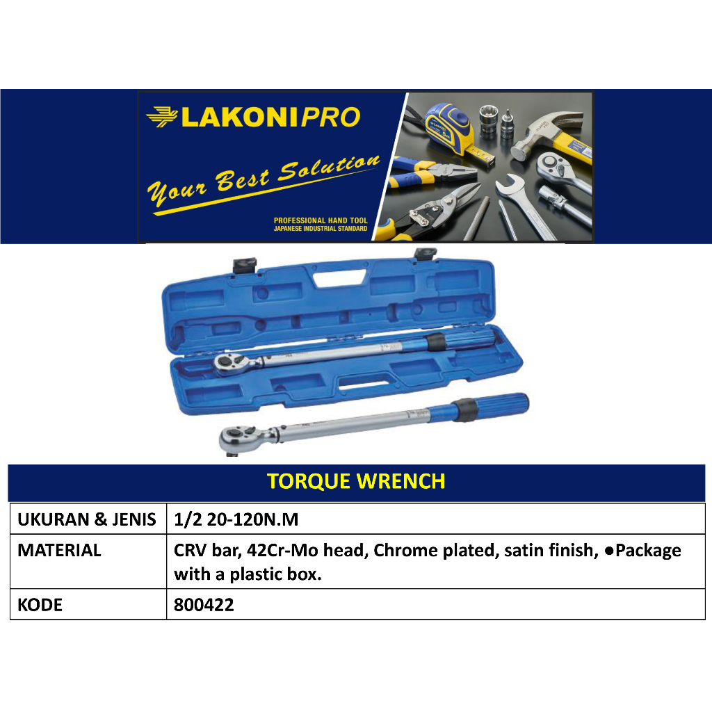 Jual Kunci Torsi Torque 1/2 Wrench Lakoni Pro Jetjo Tools | Shopee ...