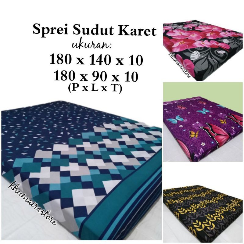 Jual Seprei Untuk kasur uk 180x140x10 /180x90x10 Kain Lembut & Tidak ...
