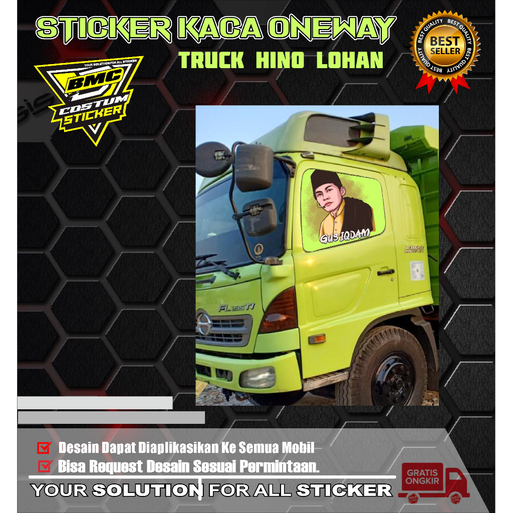 Jual STICKER KACA ONEWAY FUSO HINO/STIKER VARIASI KACA HINO LOHAN ...