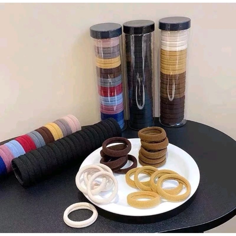 Jual IKAT TALI KUNCIR RAMBUT TABUNG ISI 20 (WARNA RANDOM) | Shopee ...