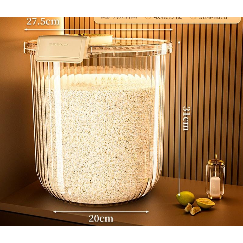 Jual Dispenser Beras Bulat / Tempat Penyimpanan Beras Estetik ...