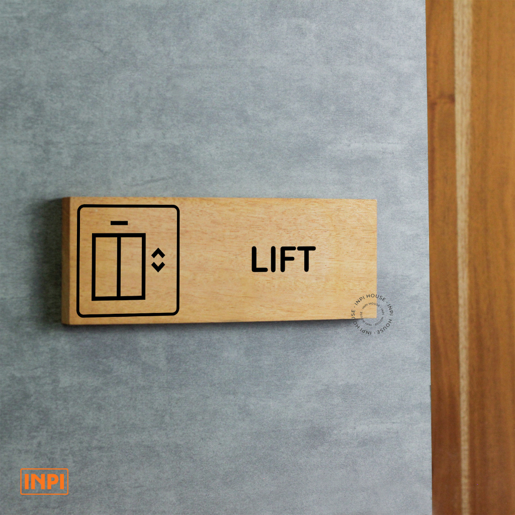 Jual INPI HOUSE Signage Lift - Papan Tanda Lift - Kayu | Shopee Indonesia