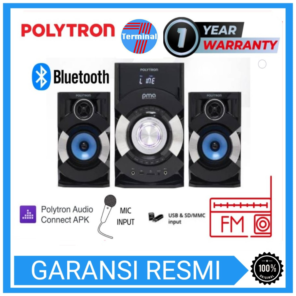 Jual POLYTRON Speaker Bluetooth PMA 9527 FM RADIO | Shopee Indonesia