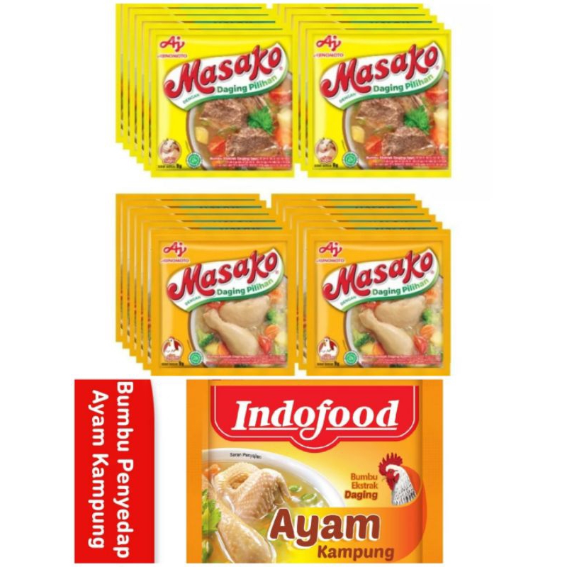 Jual Indofood Masako Penyedap Rasa 5 Sachet dengan rasa daging pilihan ...