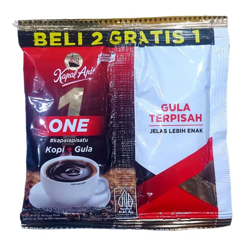 Jual Kopi Kapal Api One Renceng isi 15 Sachet / Kapal Api Satu Kopi ...