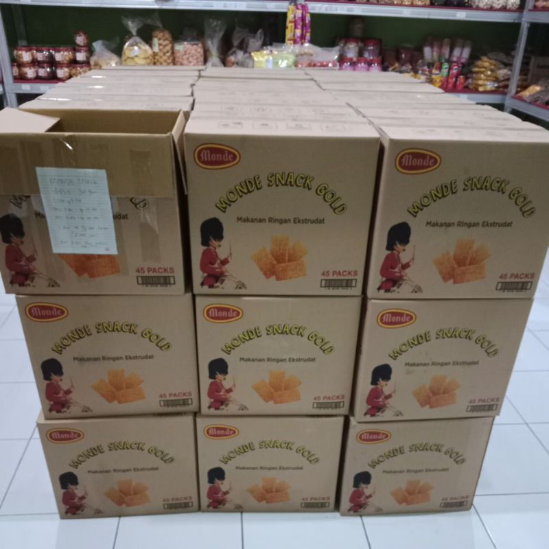 Jual Monde Snack Gold 1 Dus (isi 45) | Shopee Indonesia