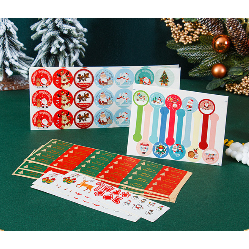 Jual STIKER TOPLES NATAL 5CM / STIKER NATAL MERRY CHRISTMAS / STICKER ...