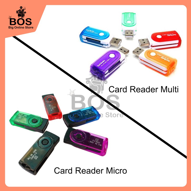 Jual BOS - Card Reader Multi / Micro SD | Cardreader CR 4 Slot/All in ...