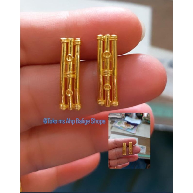 Jual Acc Anting Bambu 24K Kadar 99,99%. | Shopee Indonesia